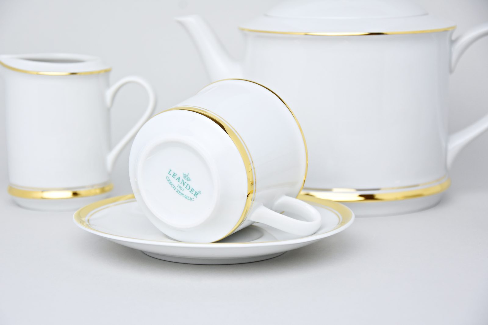 511: Tea set for 6 pers., Sabina, gold rim, Leander Loučky - Leander ...