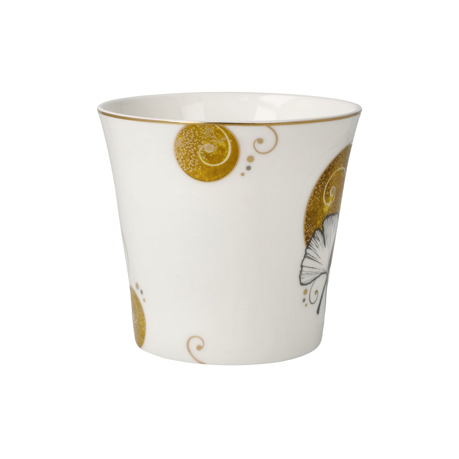 Mug 350 ml Ginkgo - white, 13 / 10,5 / 9,5 cm, fine bone china, Goebel ...