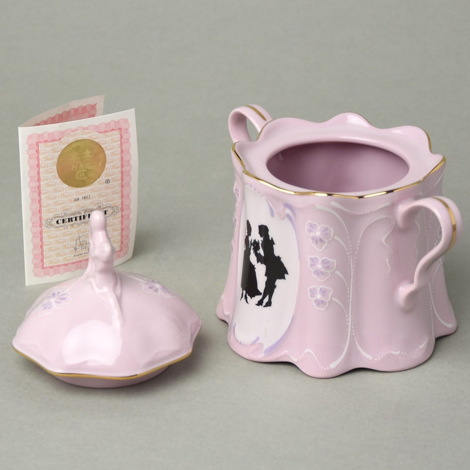 Sugar bowl 250 ml, Olga 418 rococo, Rose China - Růžový porcelán - by ...