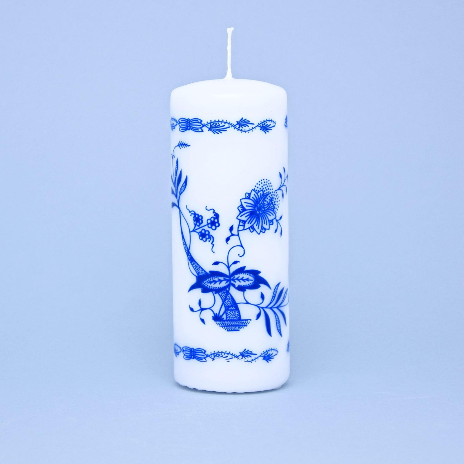 Candle 16 x 6 cm with Blue onion, Original Blue Onion Pattern - Cibulák ...