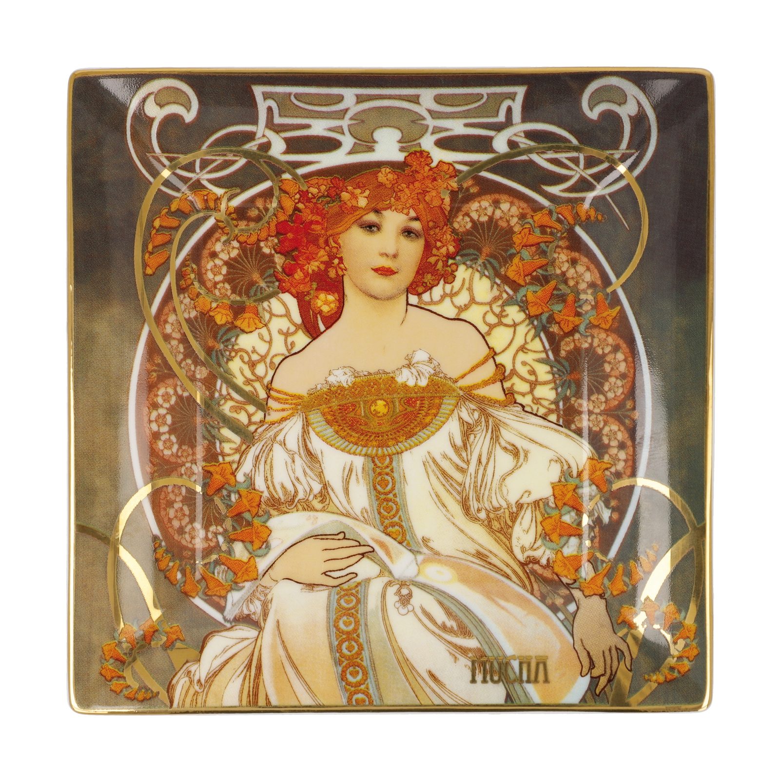 Porcelain and glass gifts with Alphonse Mucha's famous pictures. No ...