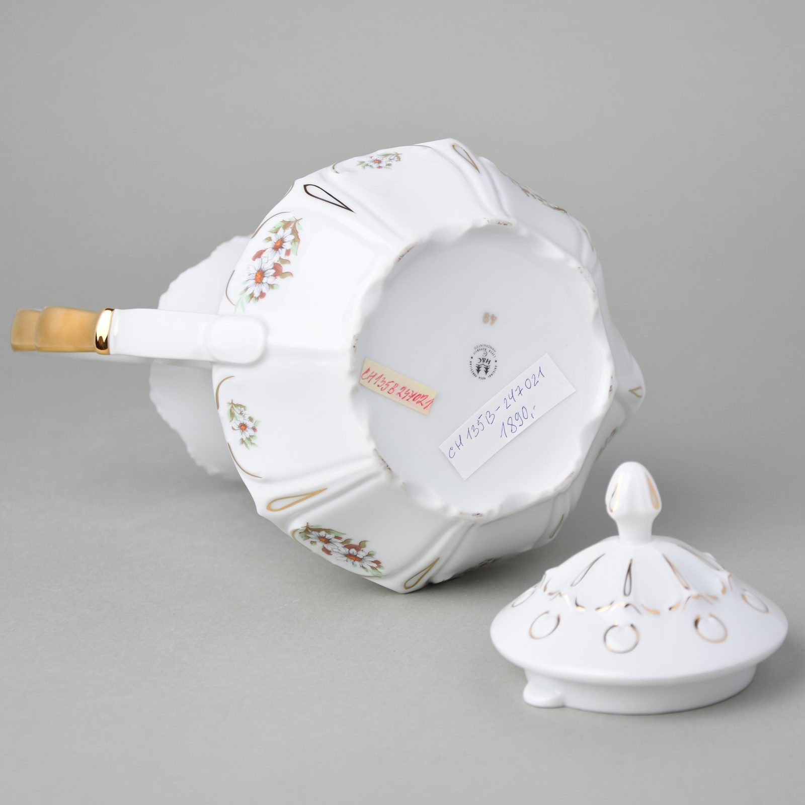 Coffee pot 1,2 l, Lenka Daisy flower, white variant, Rose China Chodov ...