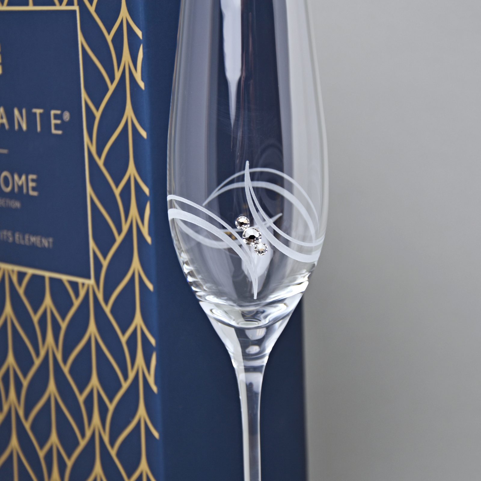 Apollo - Sklenice na šampaňské 210 ml, Swarovski Crystal, DIAMANTE ...