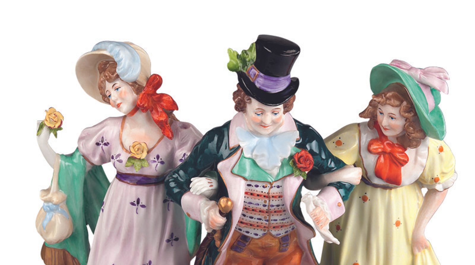 Štastný Biedermeier 19 x 11 x 20 cm, Zeh Felix, Porcelánová manufaktura ...