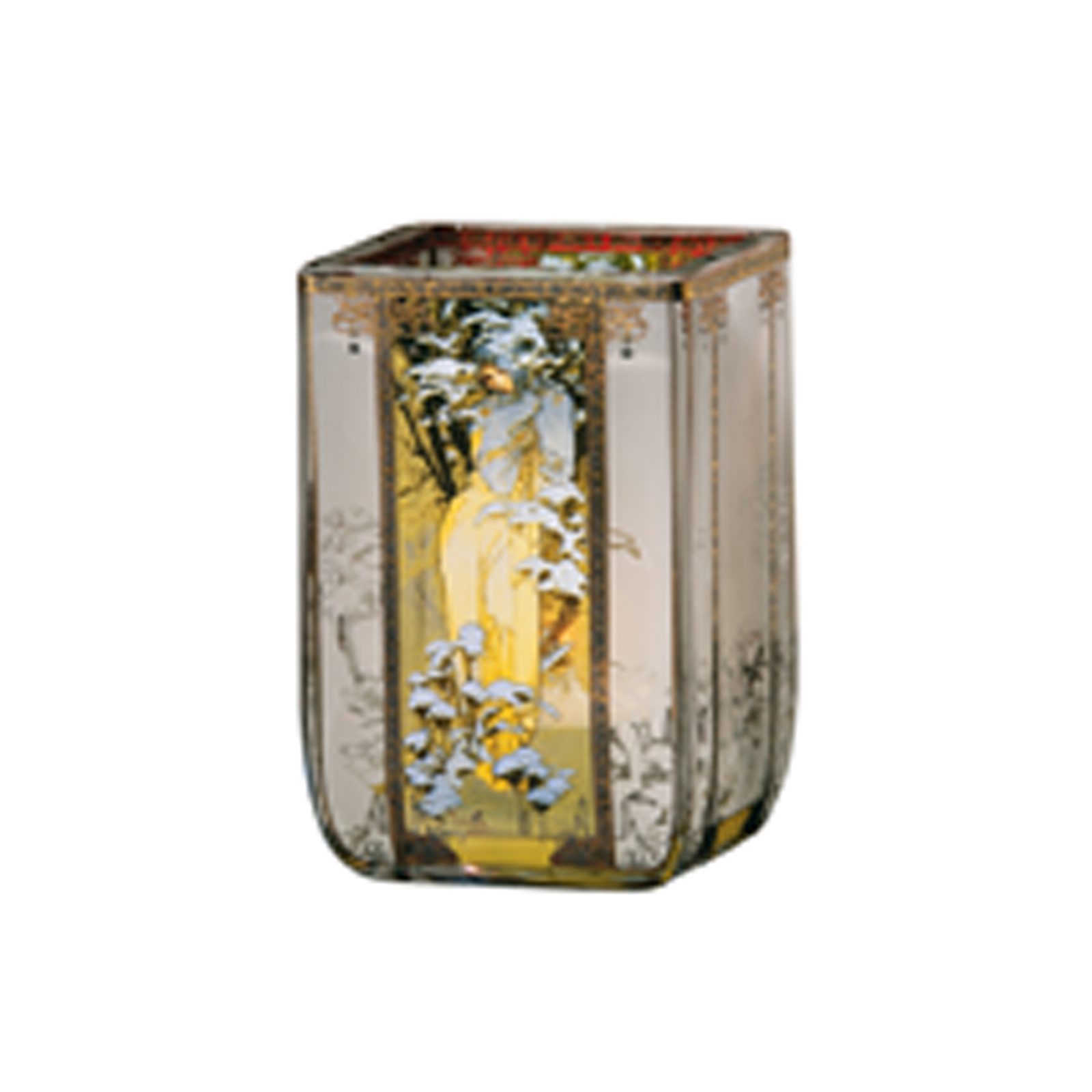 Tealight Winter 1900, 6,5 / 6,5 /10 cm, Glass, A. Mucha, Goebel ...