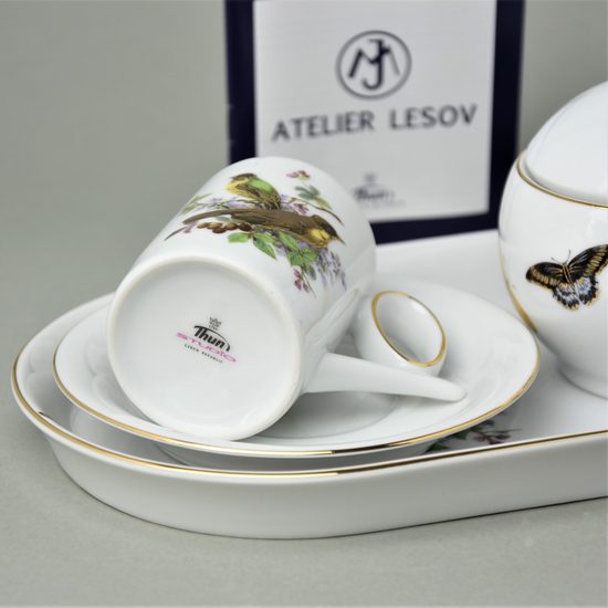 Friendly mocca / coffee set for 2 pers., Yoko - Birds, Atelier Lesov ...