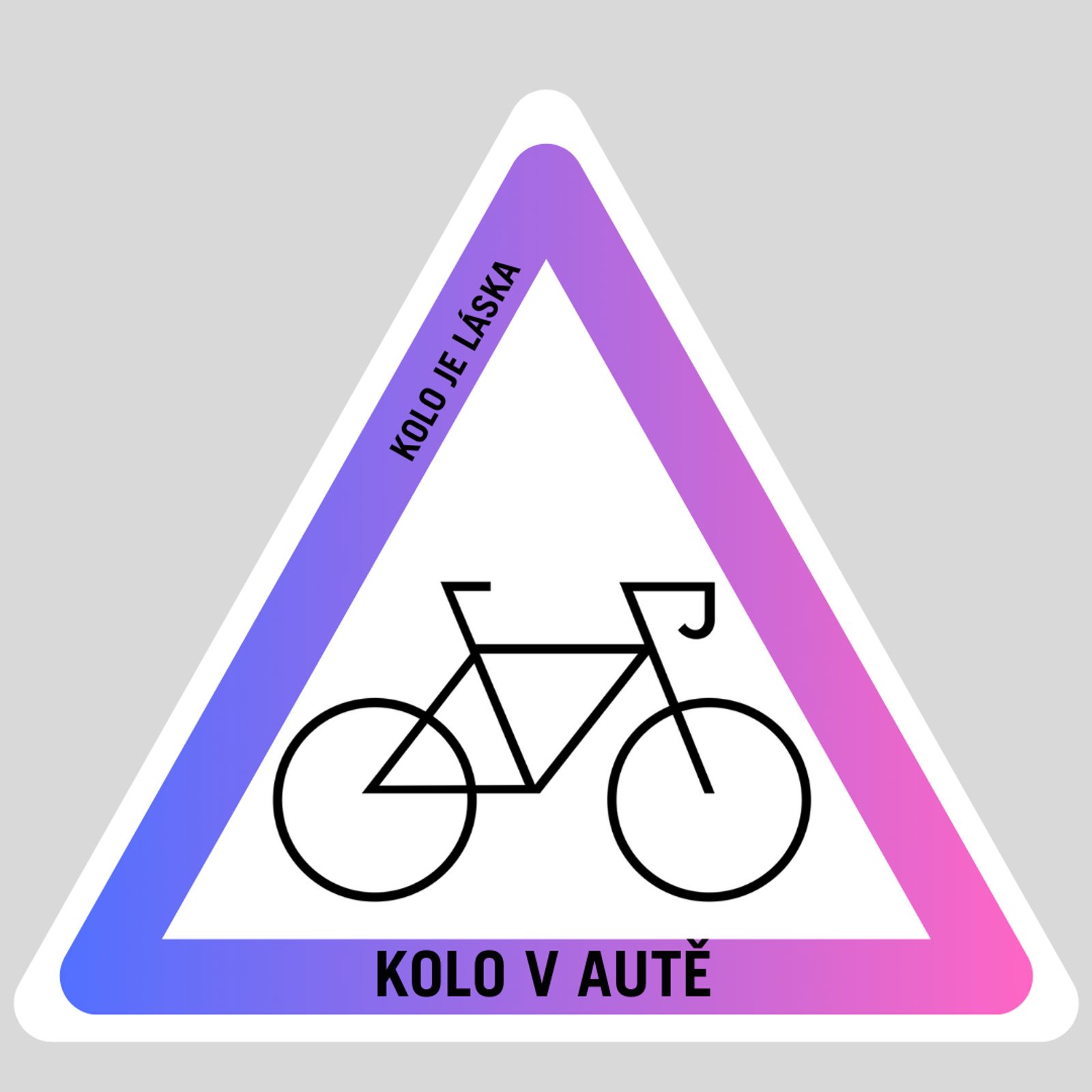 Nálepka na auto Kolo je láska - Kolo v autě - Kolojelaska.cz
