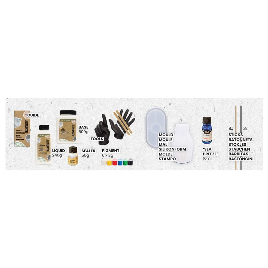 Jesmonite fragrance sticks diffuser kit Sea breeze | Manumi.eu
