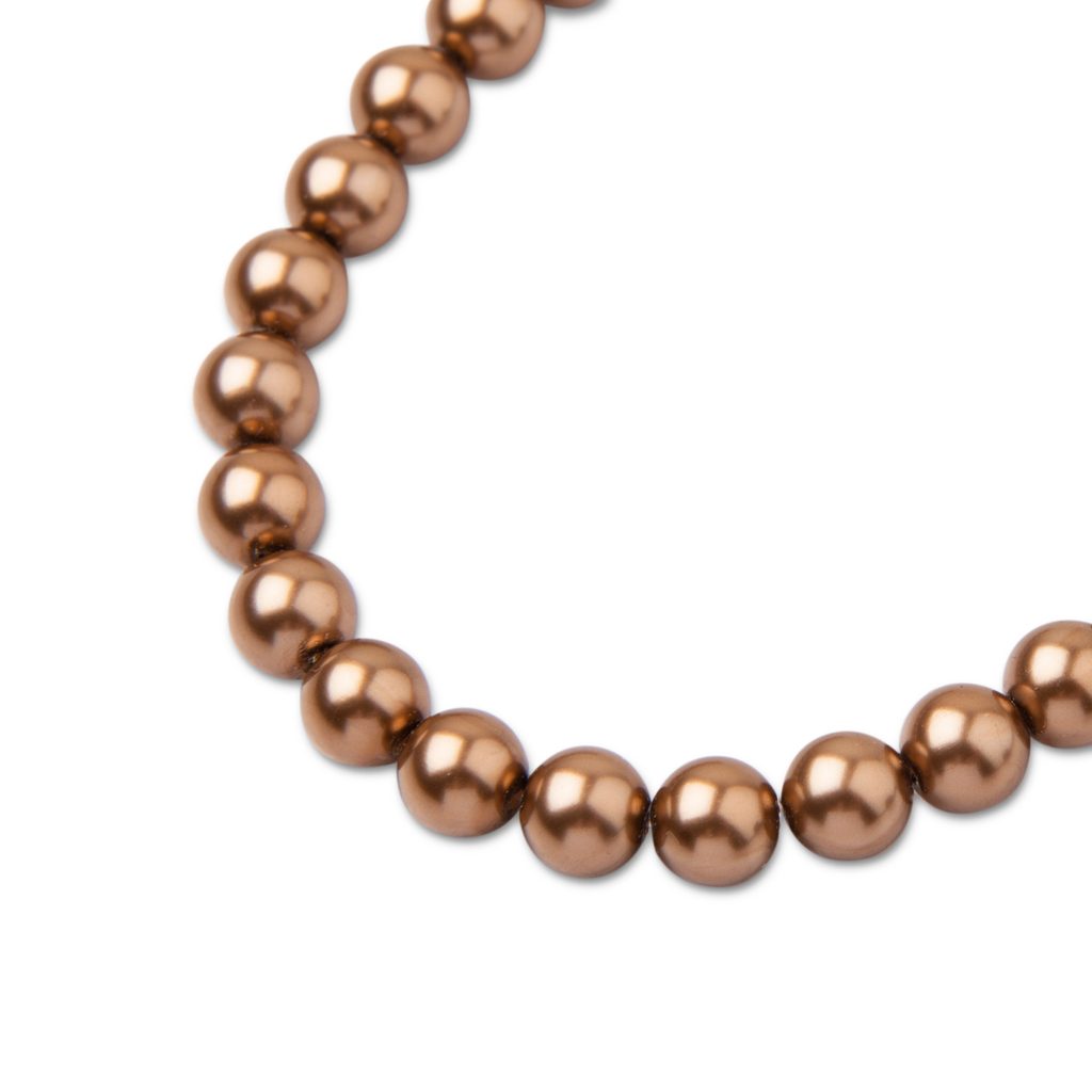 Preciosa Round pearl MAXIMA 4mm Pearl Effect Bronze | Manumi.eu
