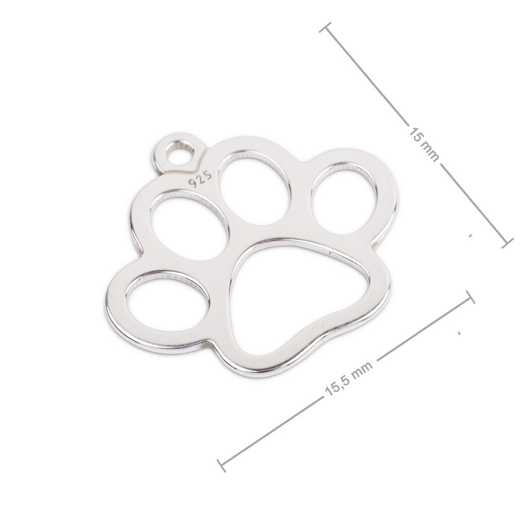 Stříbrný přívěsek psí tlapka | MANUMI