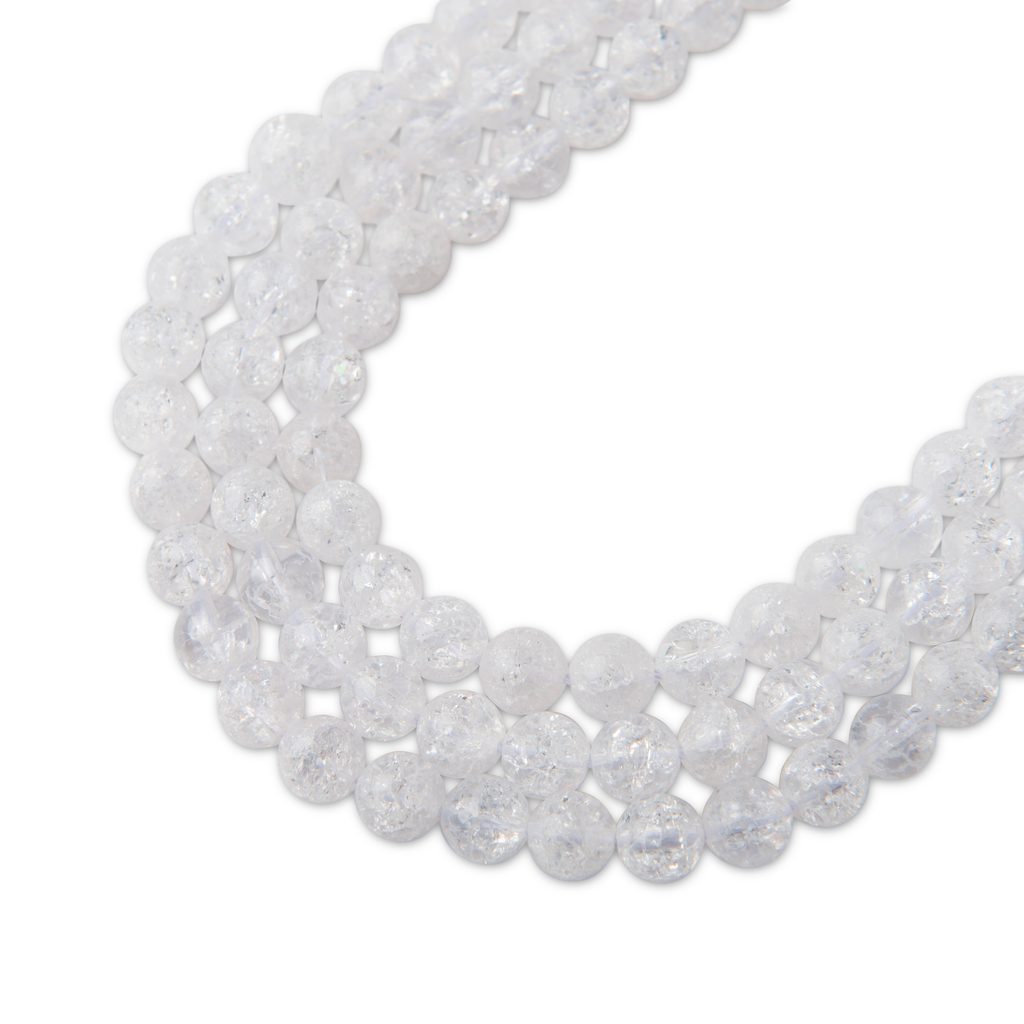 Clear Quartz Crackle beads 4mm | Manumi.eu