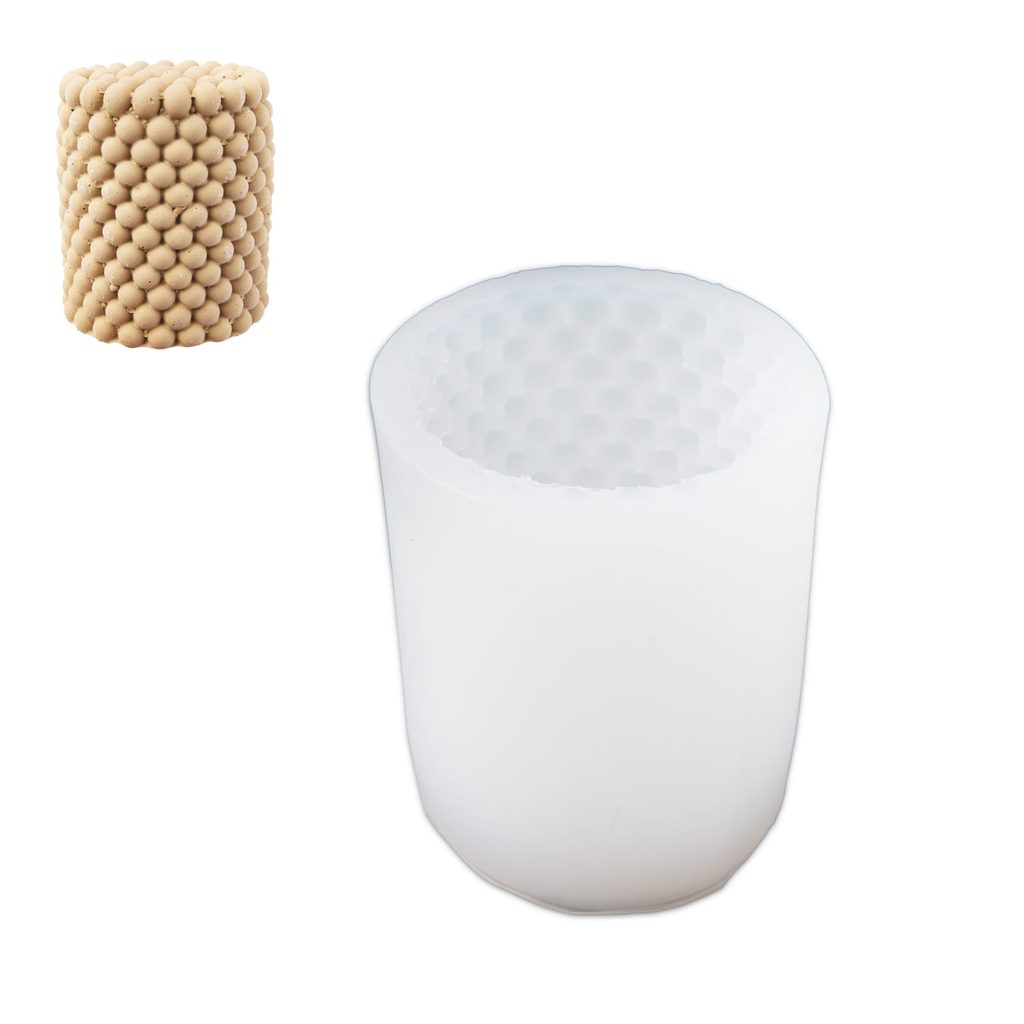 Silicone mould for casting creative clay ball cylinder 72x65mm | Manumi.eu