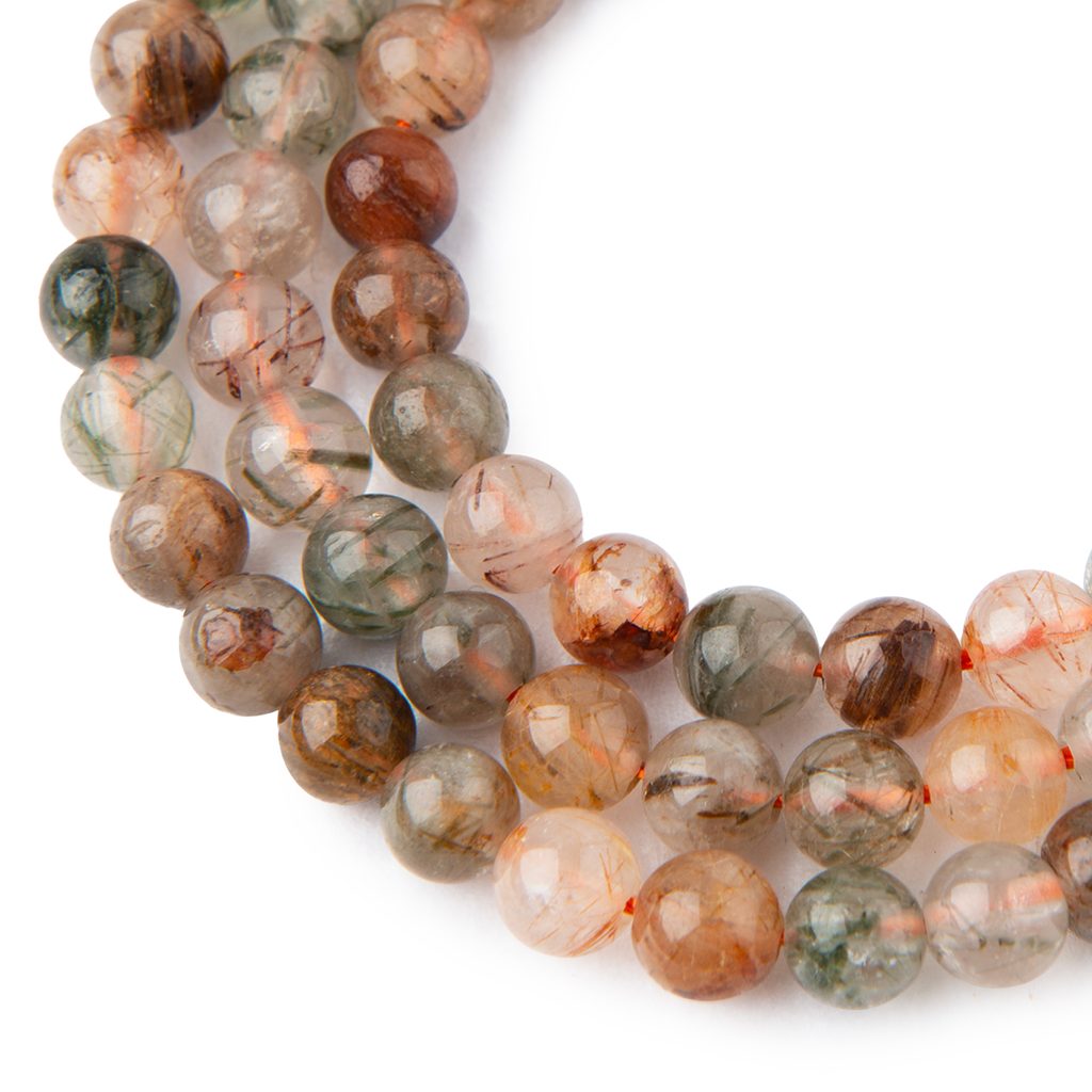 Rainbow Rutilated Quartz A beads 8mm | Manumi.eu