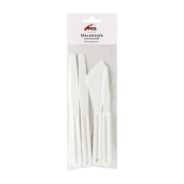 Plastic painting knives set KREUL 4 types | Manumi.eu
