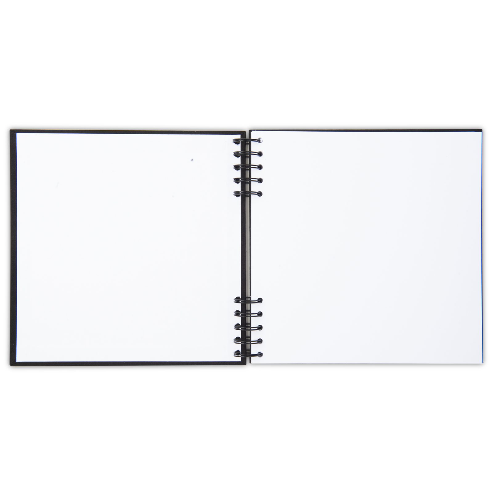 Scrapbook side ring bound pad 24 sheets 22x22cm in black colour with ...