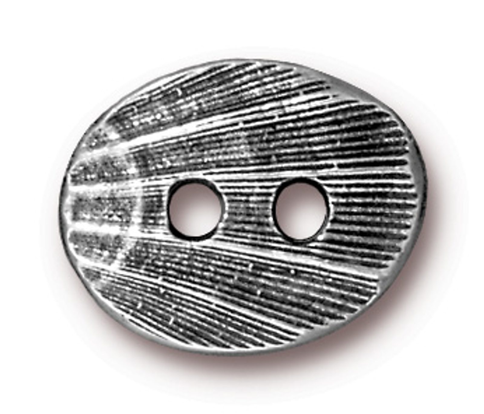 TierraCast knoflík Oval Shell starostříbrný | MANUMI