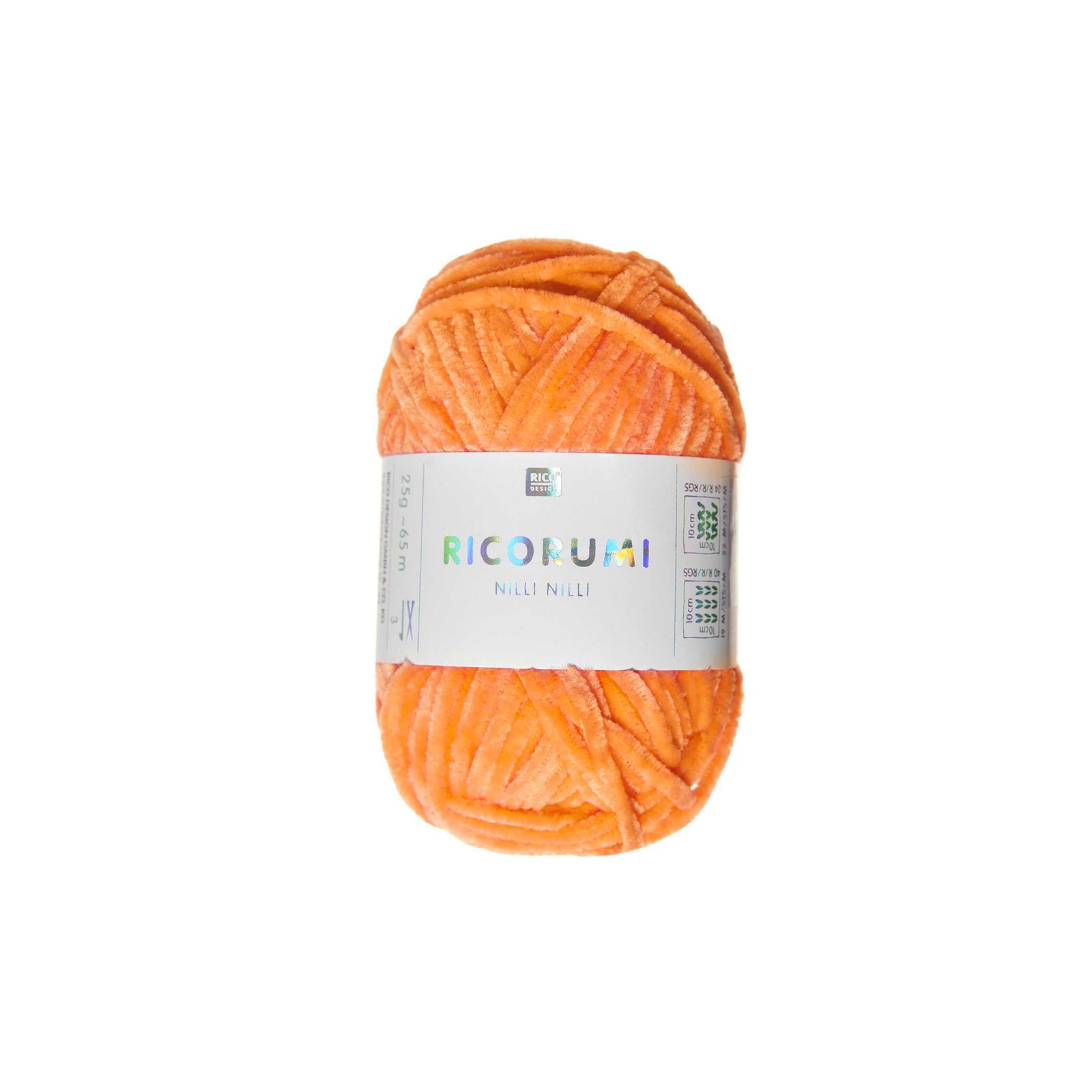 Chenille yarn Ricorumi Nilli Nilli colour shade 029 neon orange | Manumi.eu