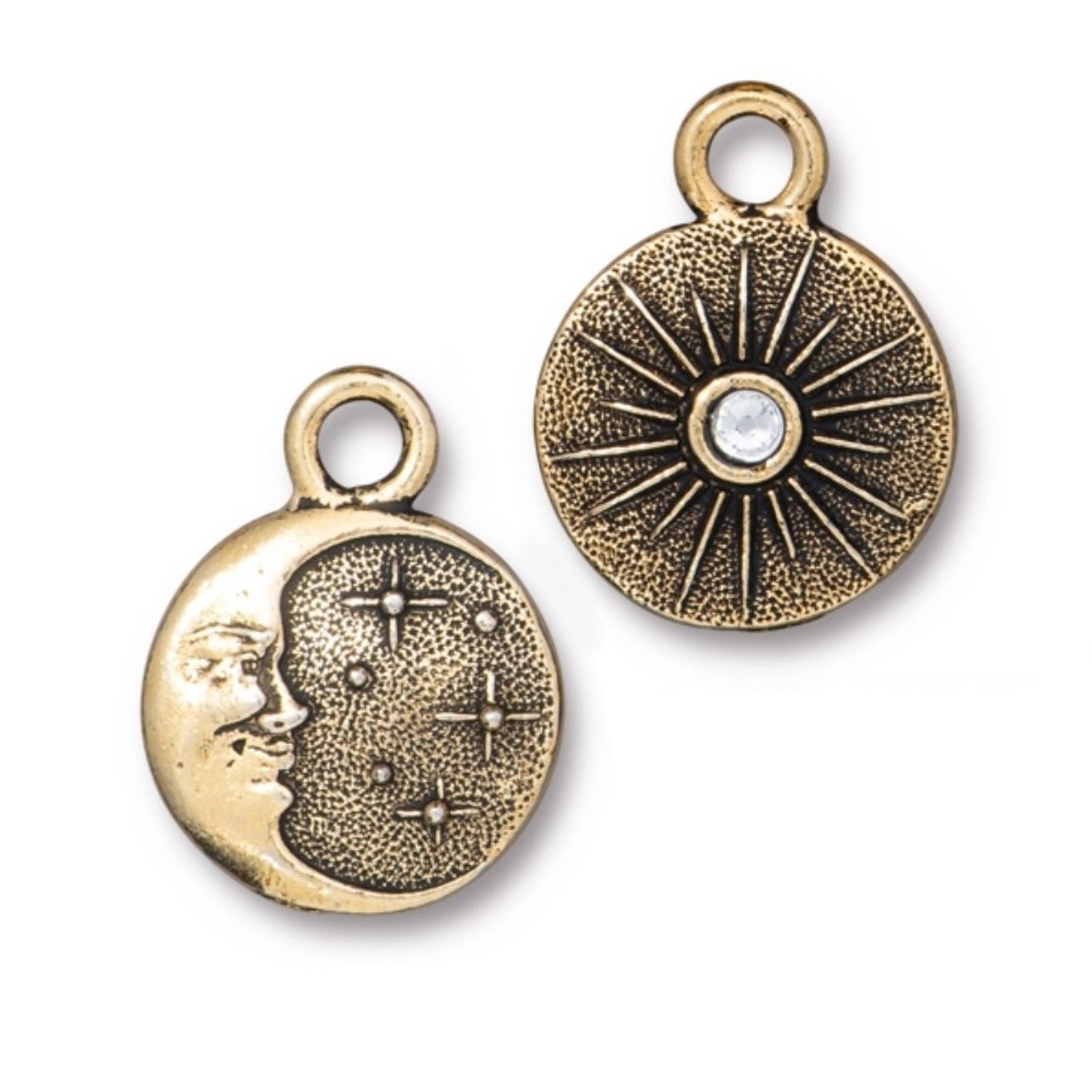 TierraCast pendant Starry Night Crystal antique gold | Manumi.eu