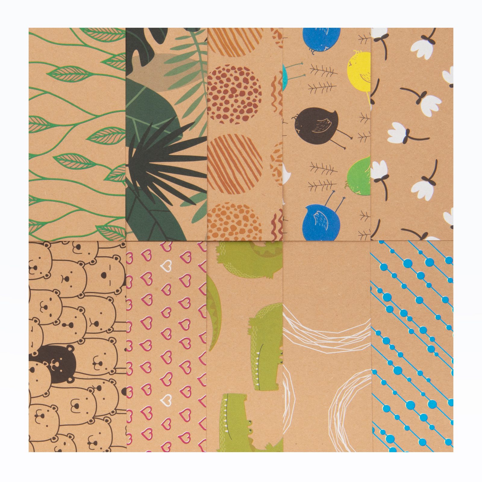 Set de coli de hârtie kraft cu imprimeu 20 coli A4 120g/m² și 230g/m² ...