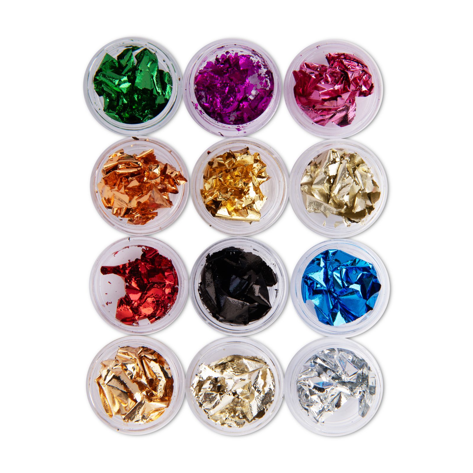 Metallic flakes set of 12 colors | Manumi.eu