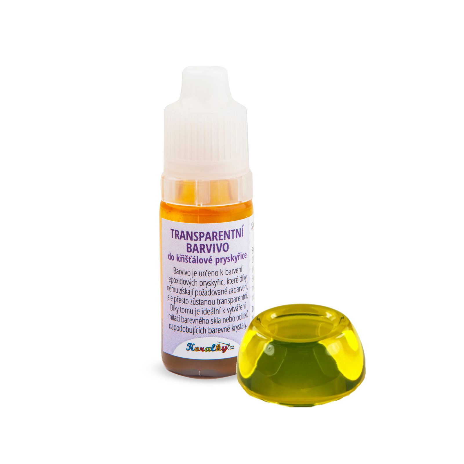 Transparent dye for crystal resin yellow 2ml | Manumi.eu