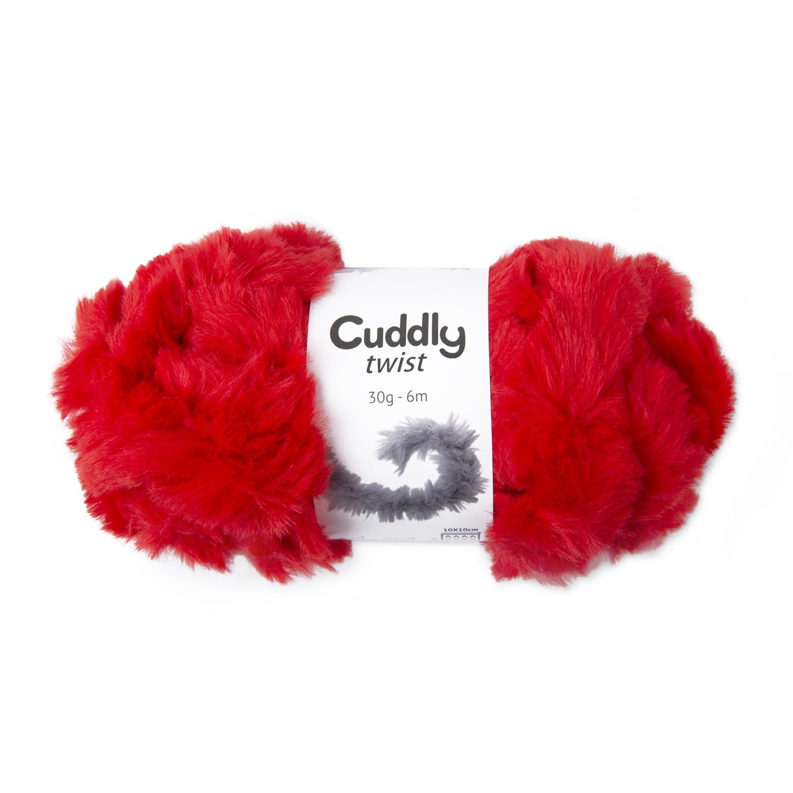 Decorative fuzzy yarn 6m red | Manumi.eu