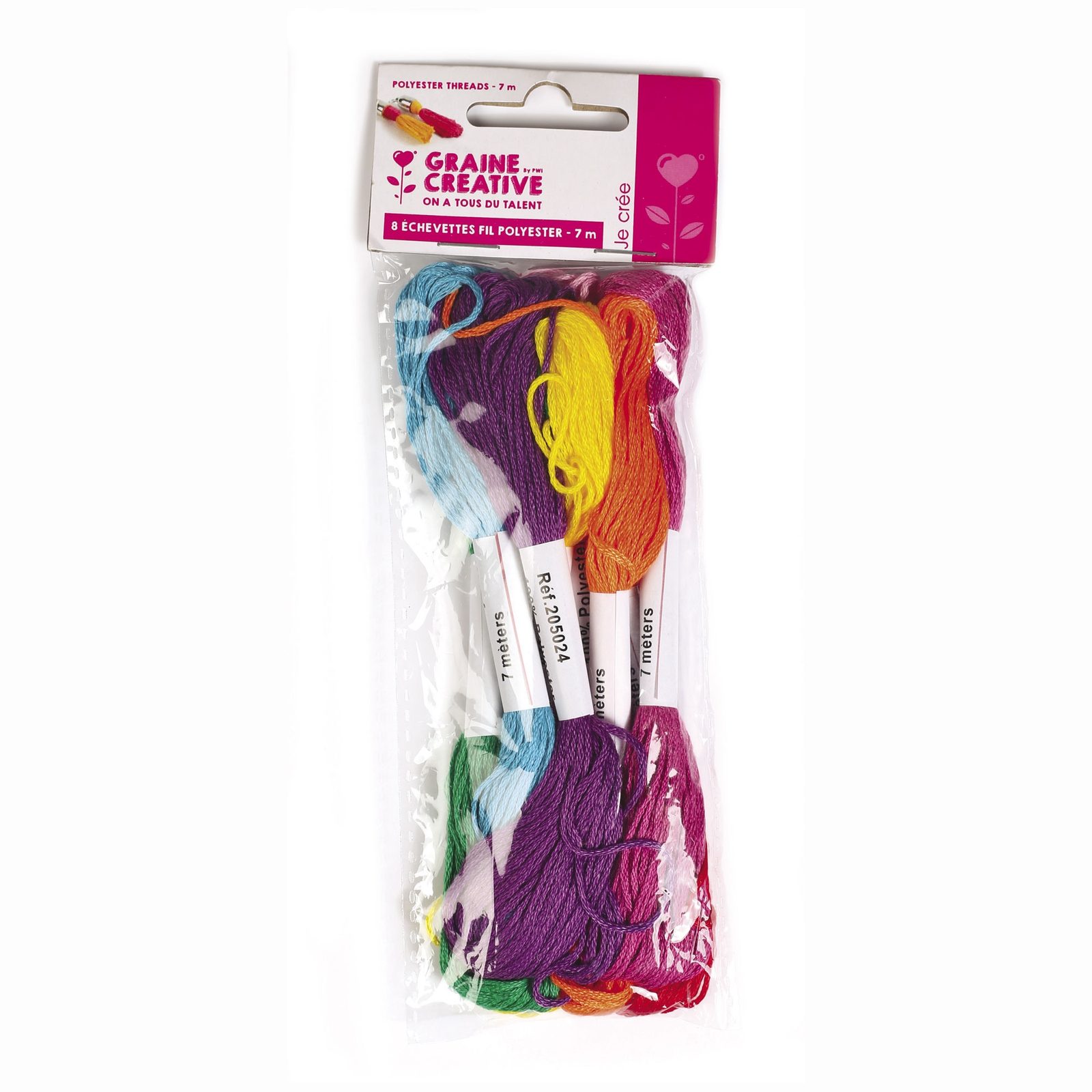 Set of embroidery threads 100% PES 8pcs in Mexican colors | Manumi.eu