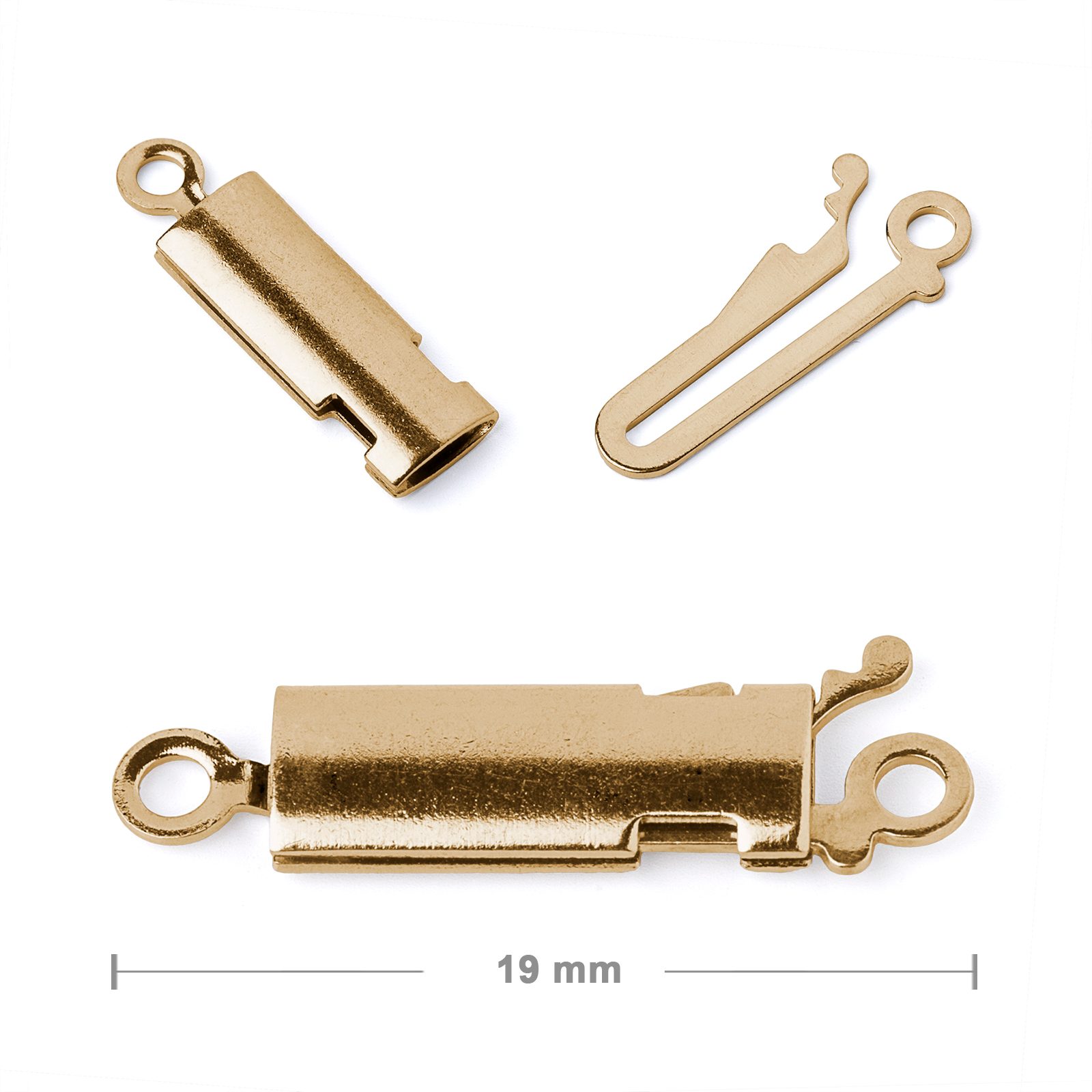 Box clasp 19mm gold | Manumi.eu