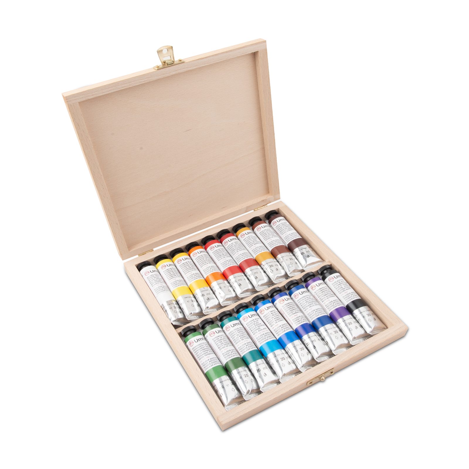 UMTON set of oil paints DAVID in a wooden case 18x20ml | Manumi.eu