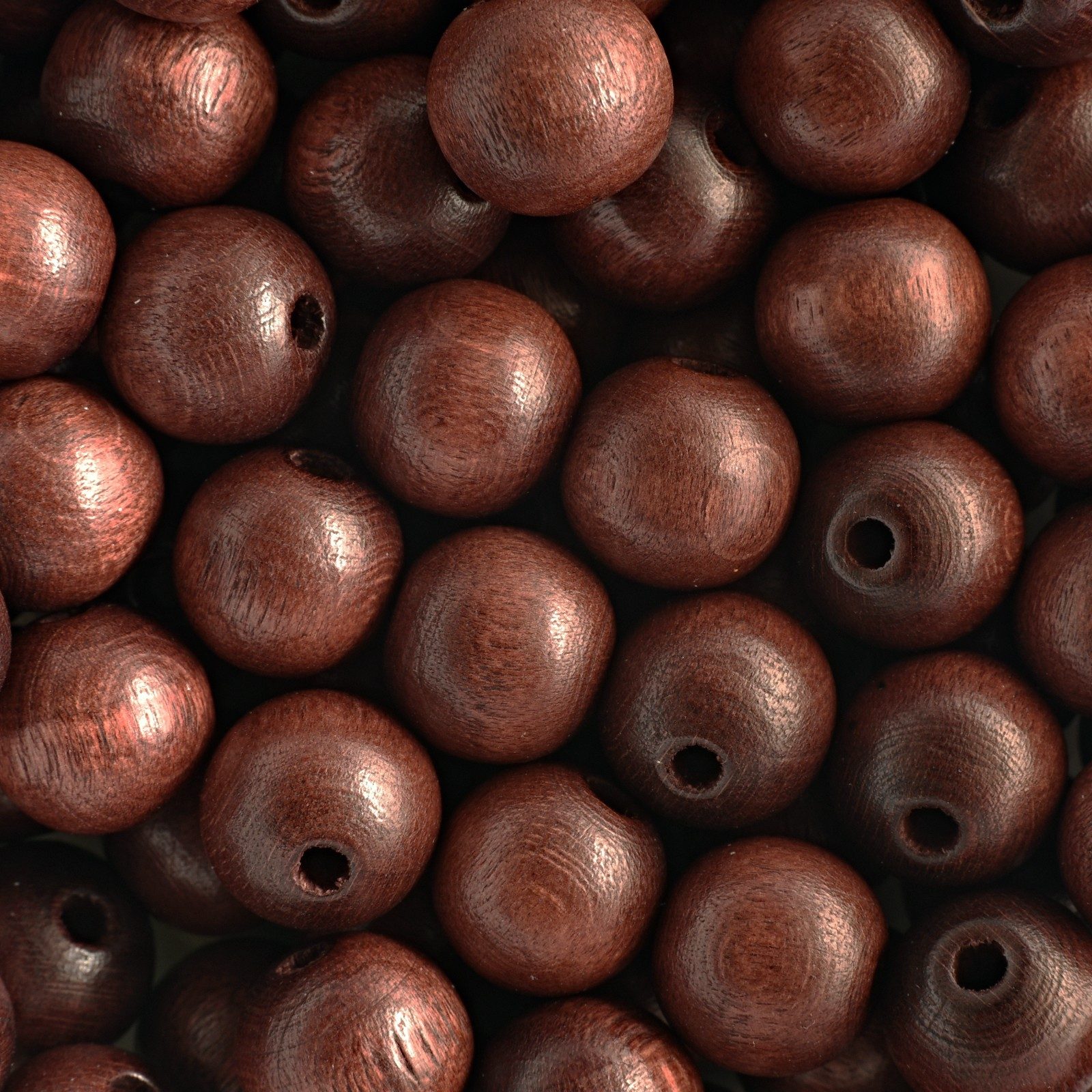 Manumi české drevené koráliky 10 mm mahagon | Manumi.sk