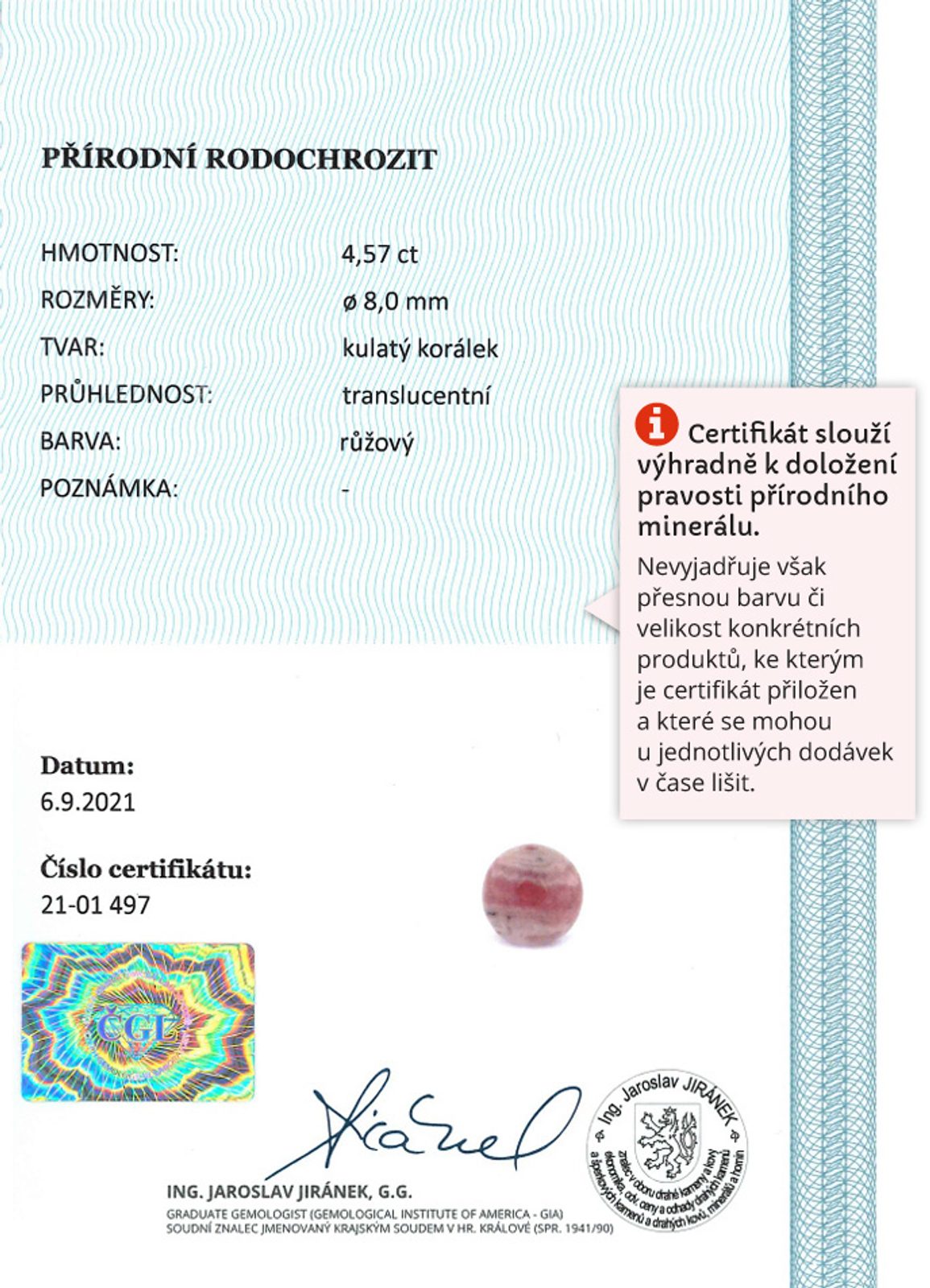 Rodocrozit 6mm | MANUMI