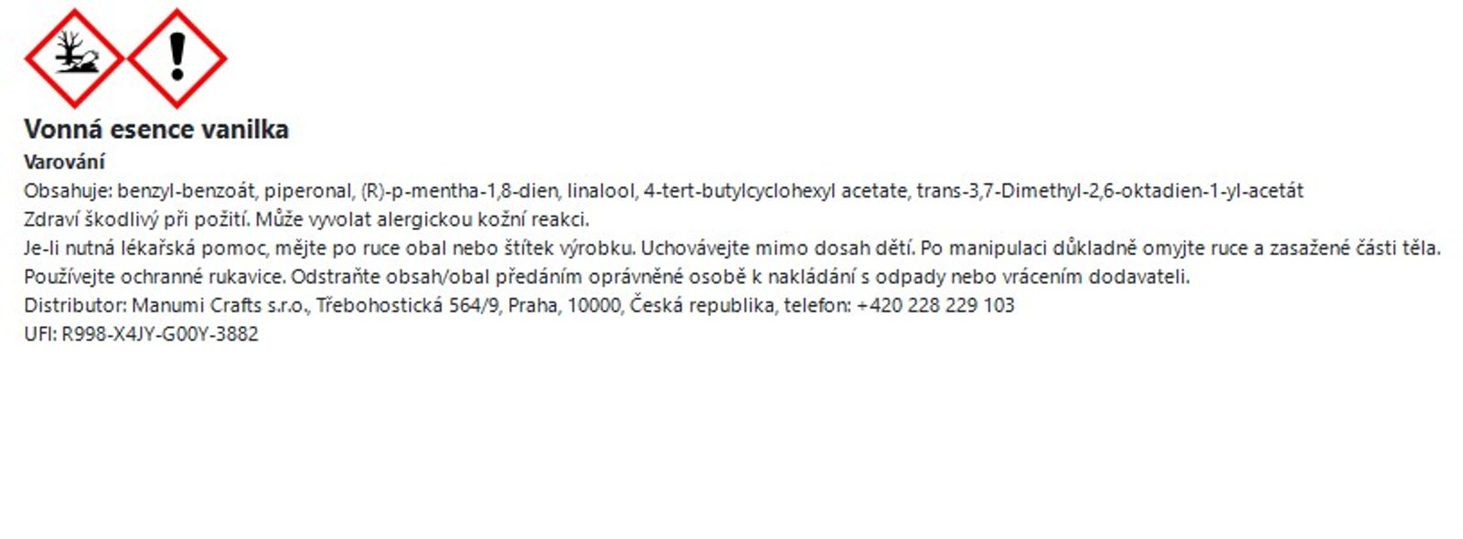 Manumi fragrant essence vanilla 100ml | Manumi.eu