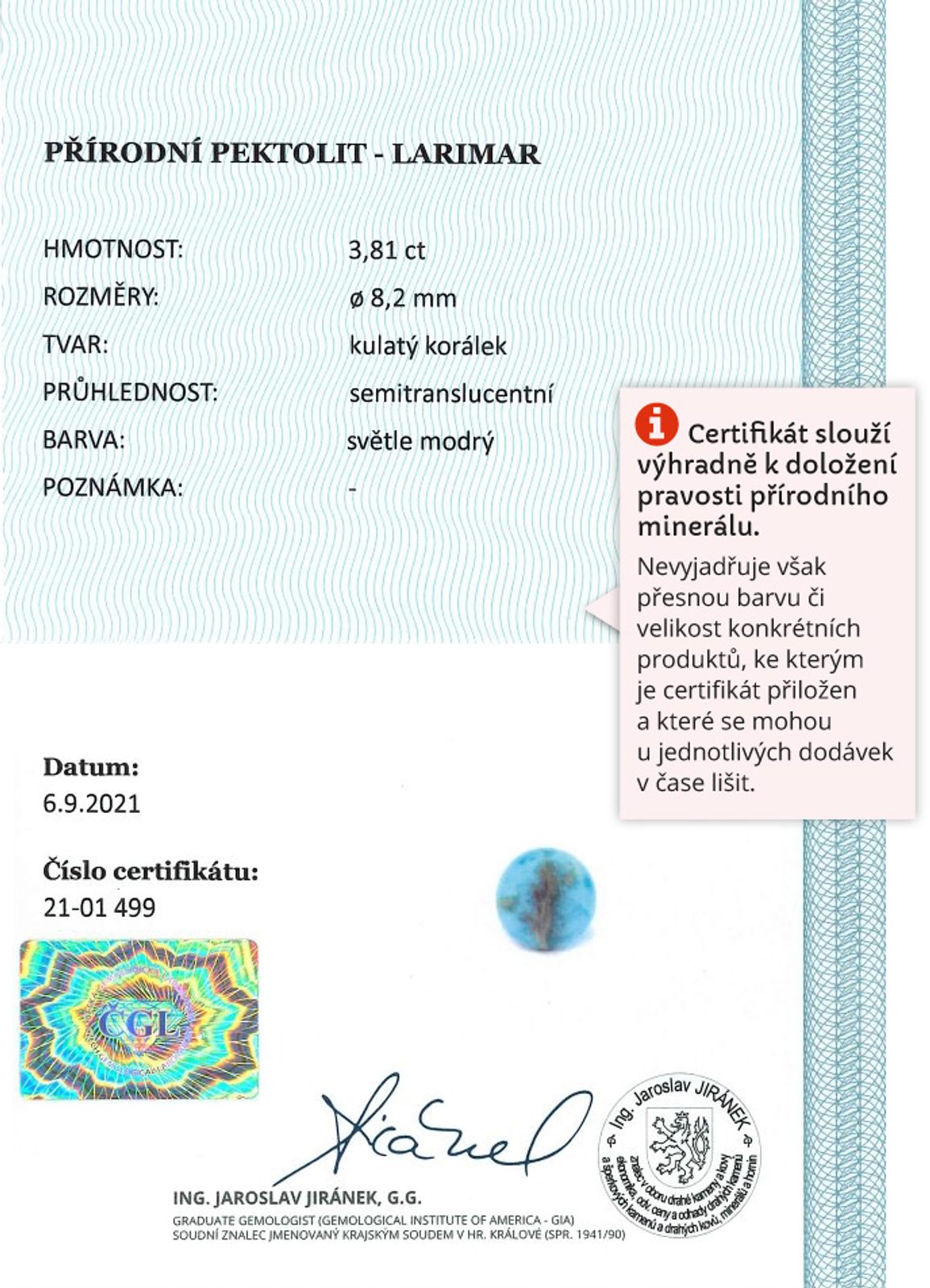 Larimar 5,5 mm | MANUMI