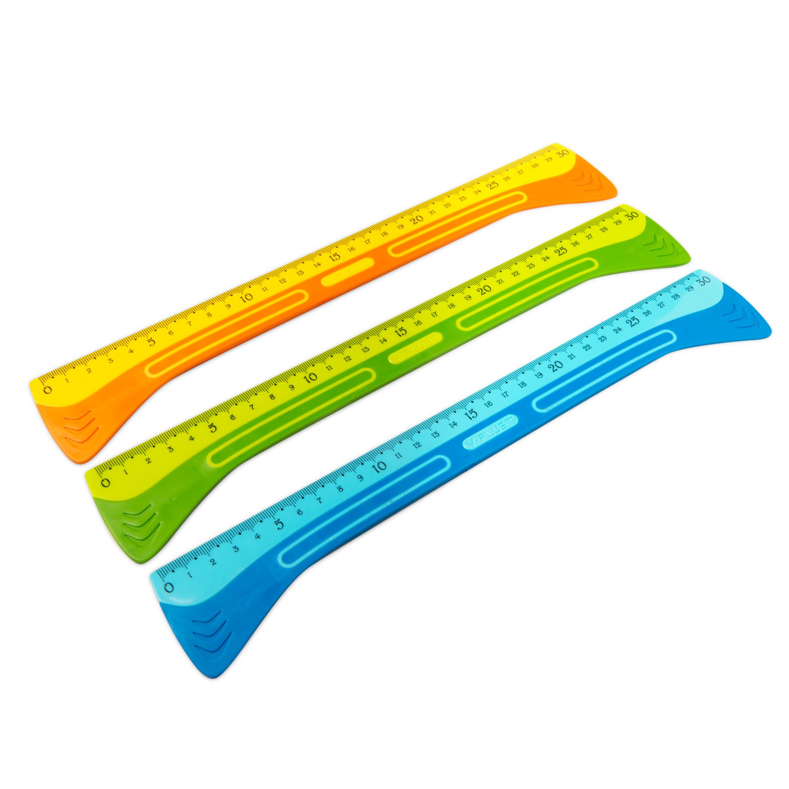 Riglă din plastic 30cm cu parte flexibilă mix culori | MANUMI
