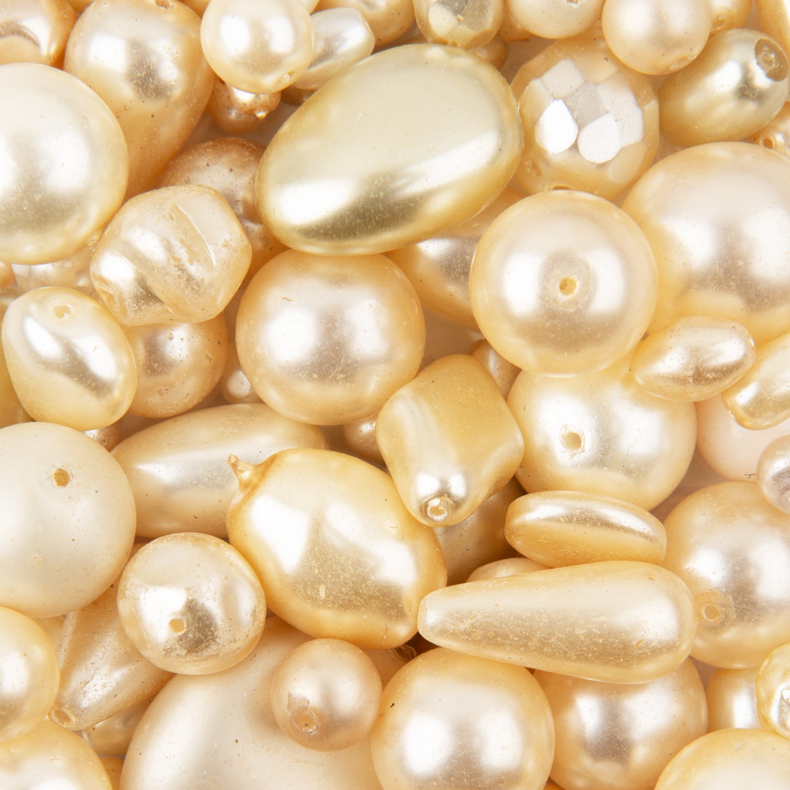 Mix of glass pearls beige | Manumi.eu