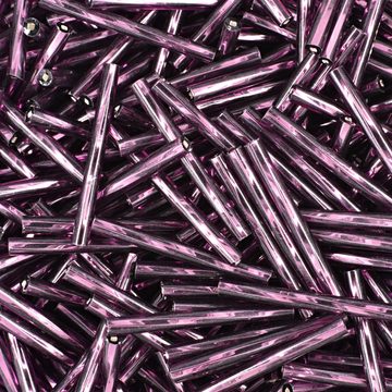 PRECIOSA glass tubes twisted 25mm purple | Manumi.eu