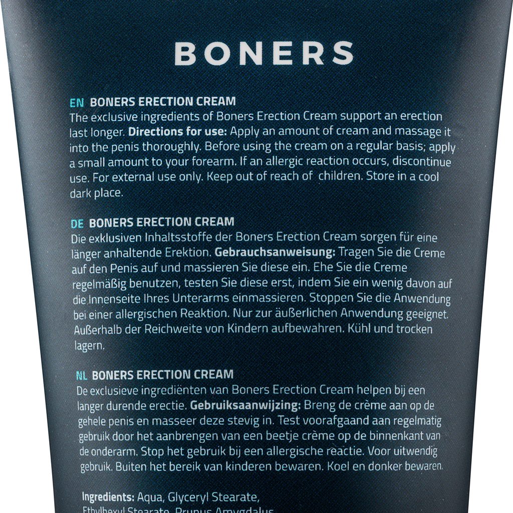 Deep Love - Boners Erection Cream 100 ml - BONERS - Gely na silnější erekci - Lubrikační gely ...