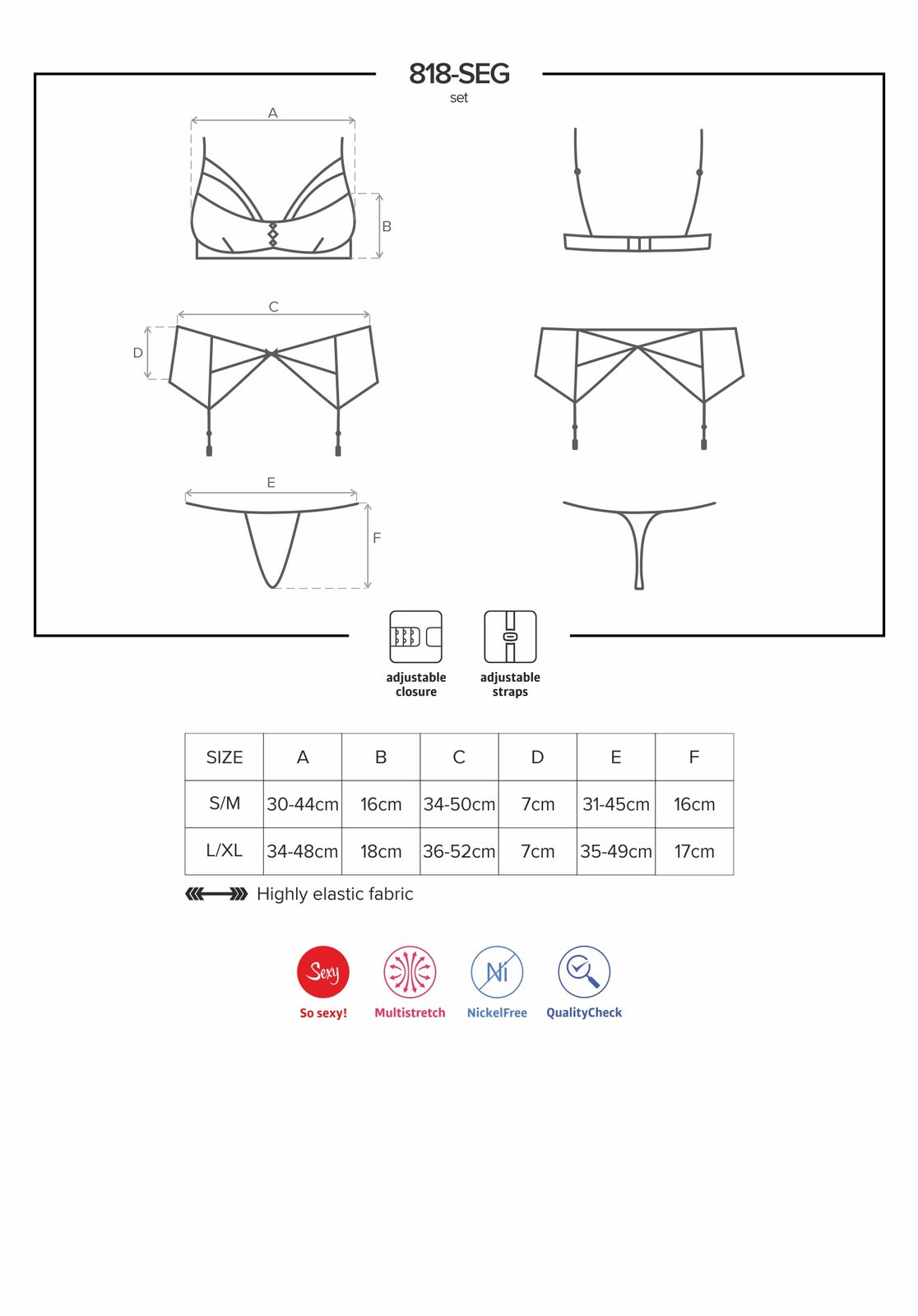 Deep Love - Set Obsessive 818-SEG - Obsessive - Soupravy - Erotické ...