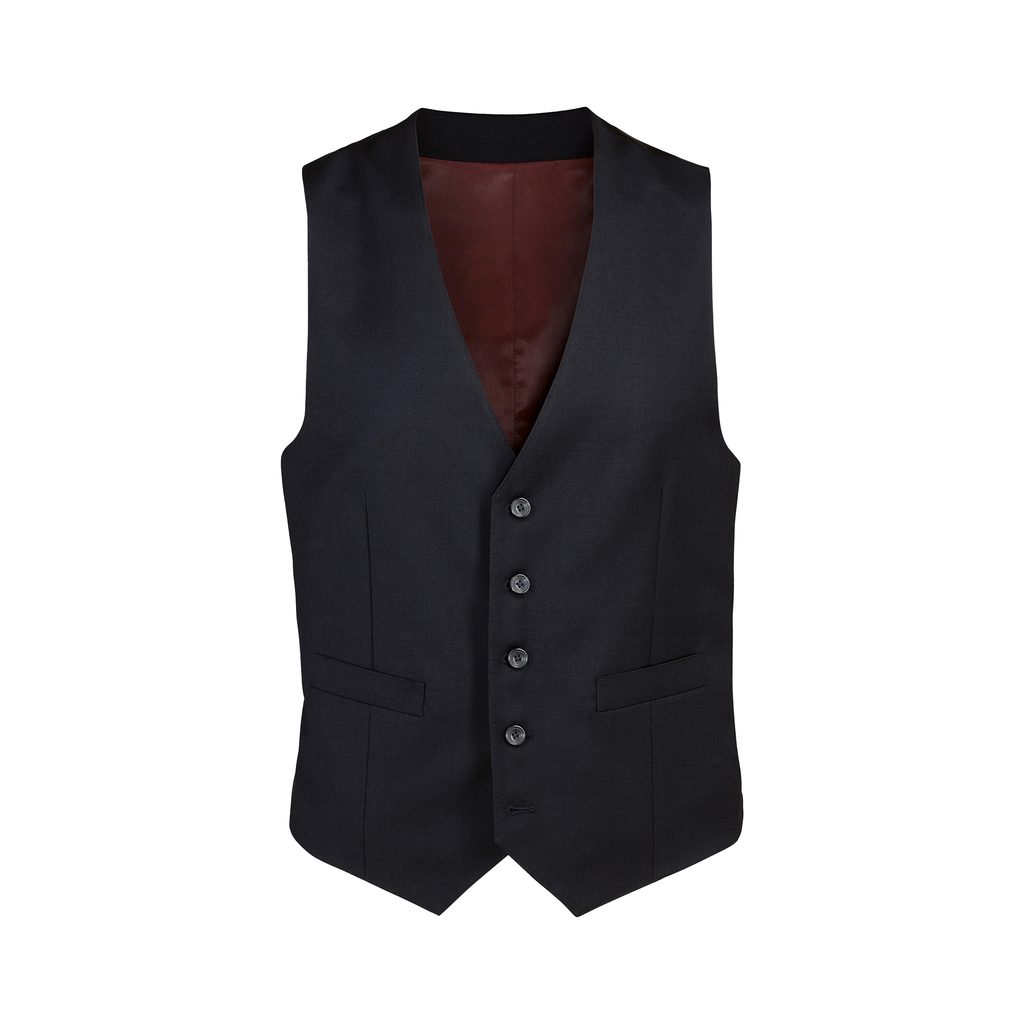 Gentleman Store - Charles Tyrwhitt Natural Stretch Twill Vest — Black - Charles Tyrwhitt ...