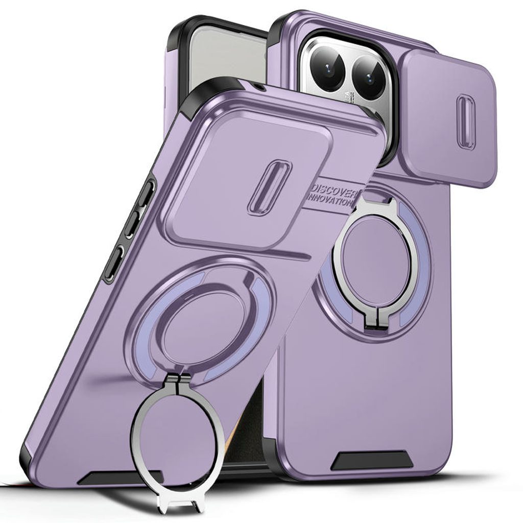 Camslide Stand obal Xiaomi 15T fialový so stojanom | Tvrdeneskla.eu