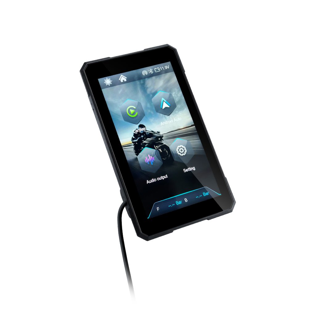 5" motocyklový displej s bezdrôtovým Apple CarPlay a Android Auto ...