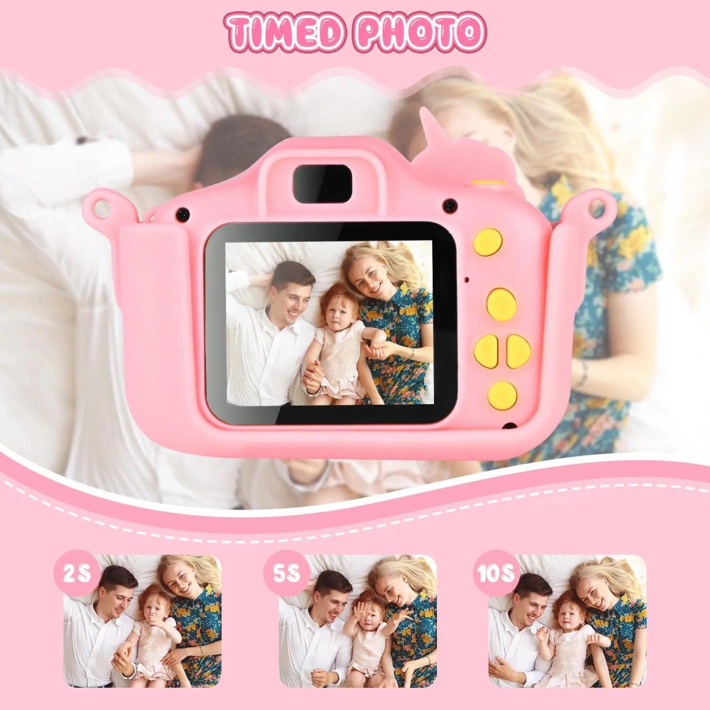 Digitalna otroška kamera s funkcijo fotoaparata, roza | Momanio.si