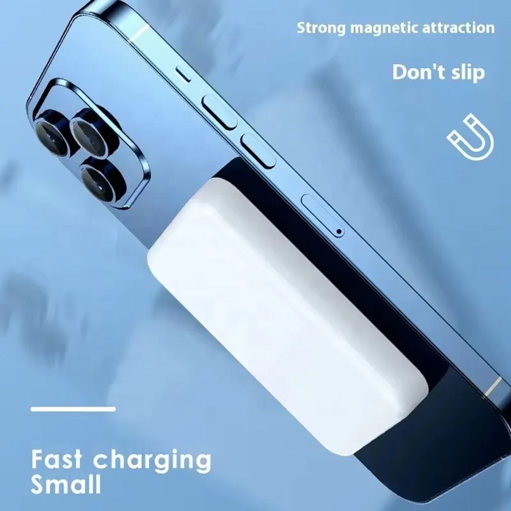 Magsafe vezeték nélküli powerbank Lightning bemenettel, 5000mAh, 15W ...
