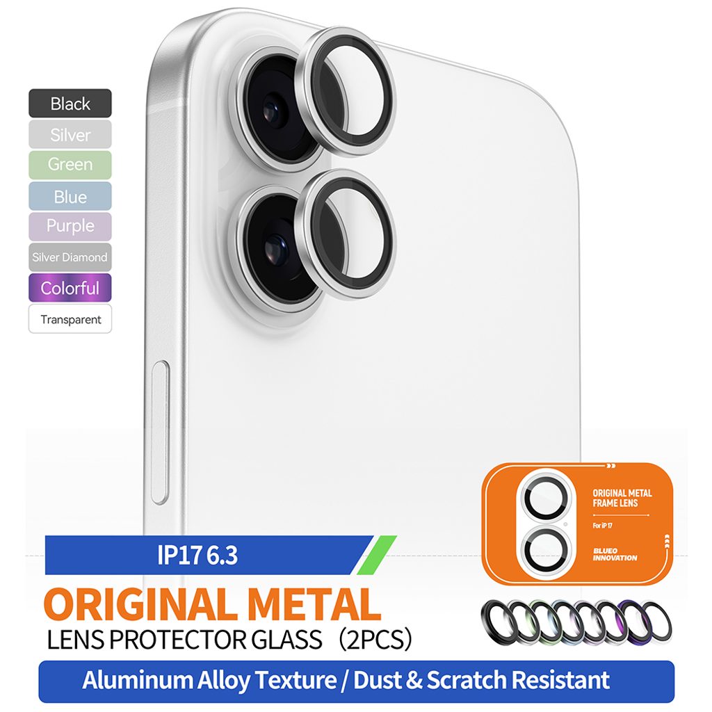 Blueo zaščitno steklo za iPhone 17 objektiv - svetlo modra | Momanio.si