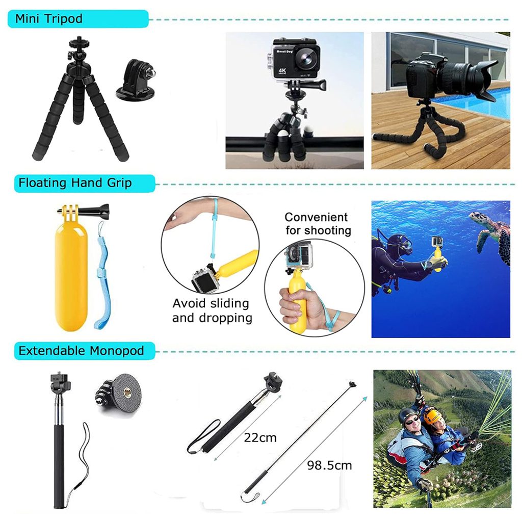 Techsuit Sada doplňků CamQuest 50v1 (SA50) pro GoPro Hero, SJCAM ...