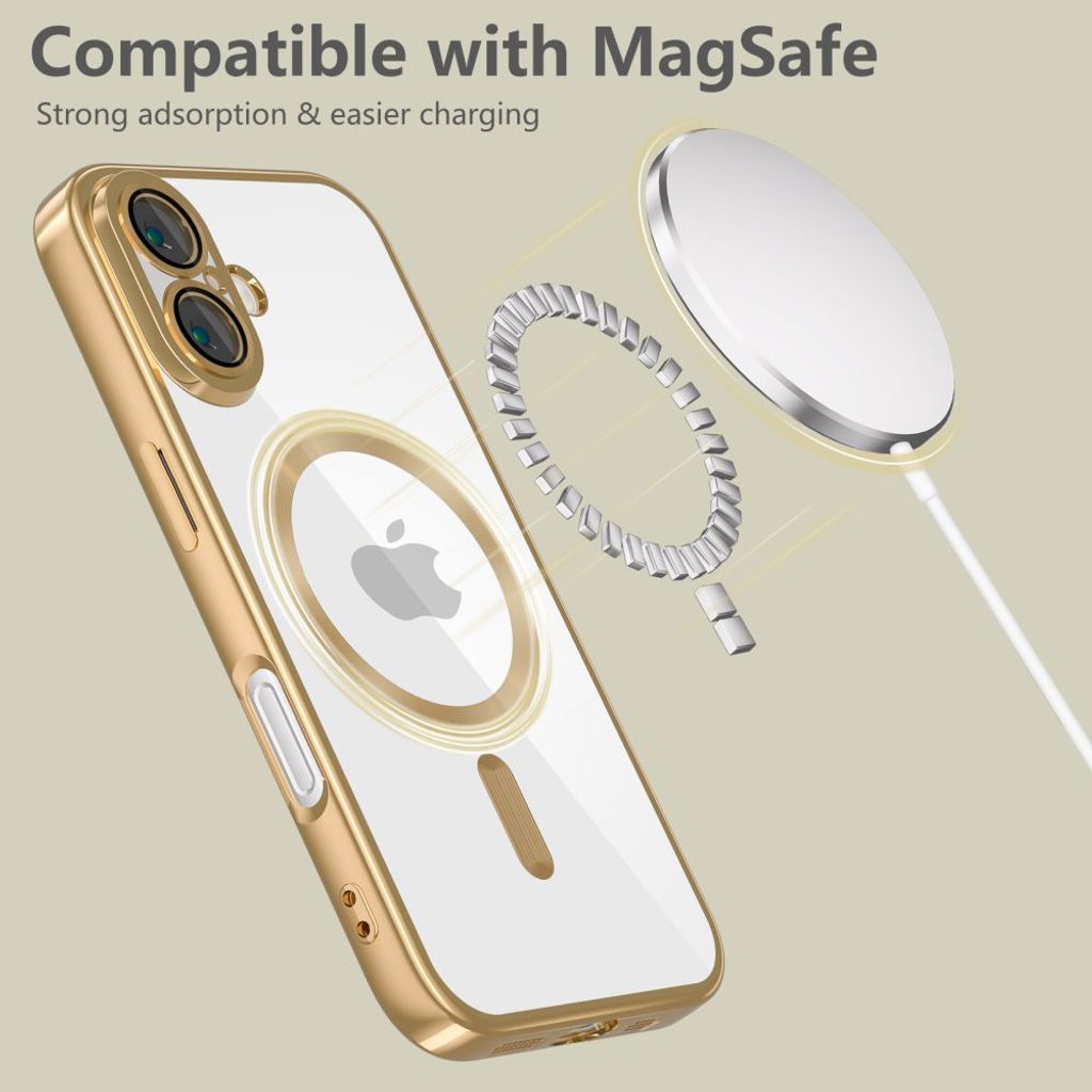 Techsuit Luxury Crystal MagSafe, iPhone 16e, růžový | Tvrzenaskla.eu