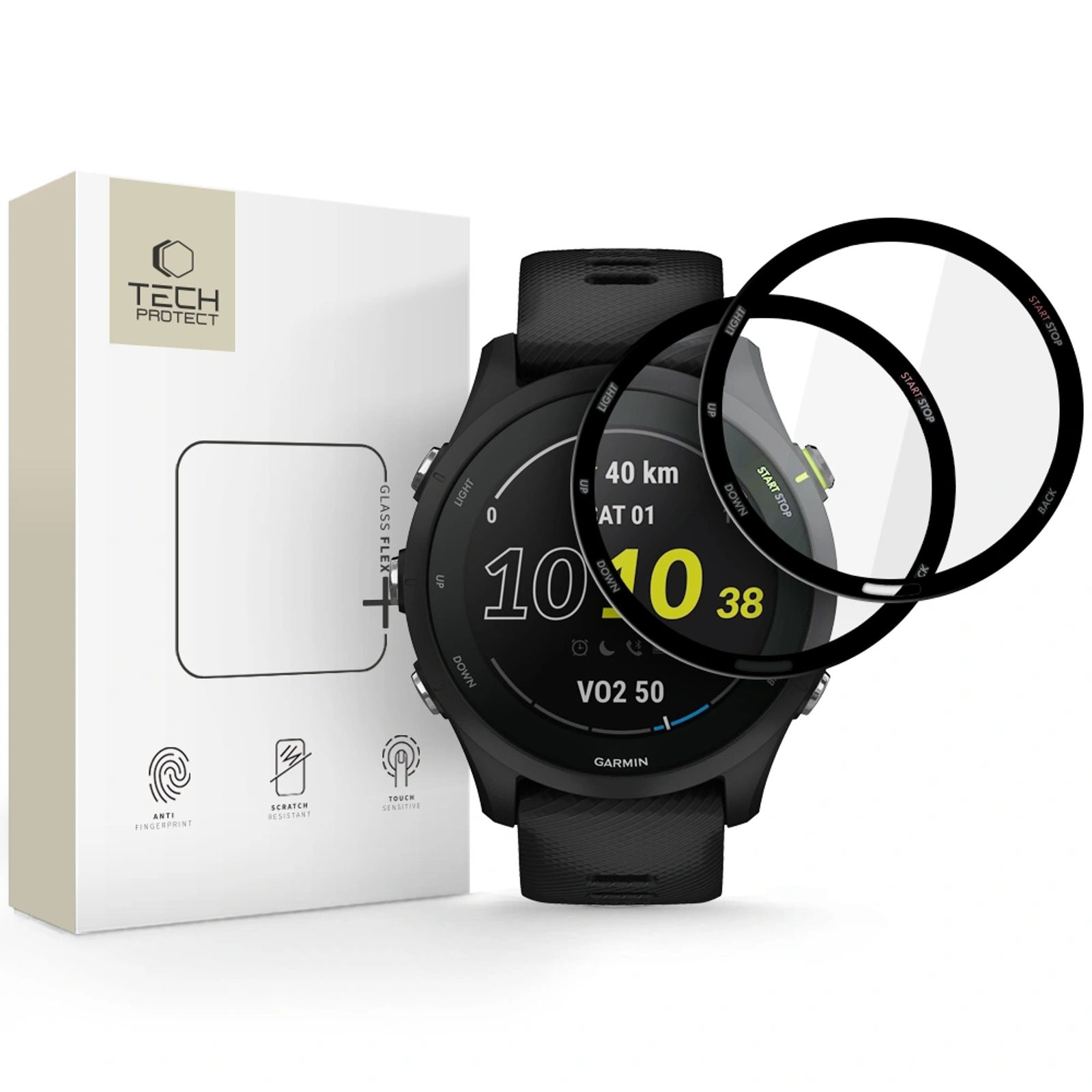 Tech Protect Glass Flex Garmin Forerunner 255 255 Music černé 2