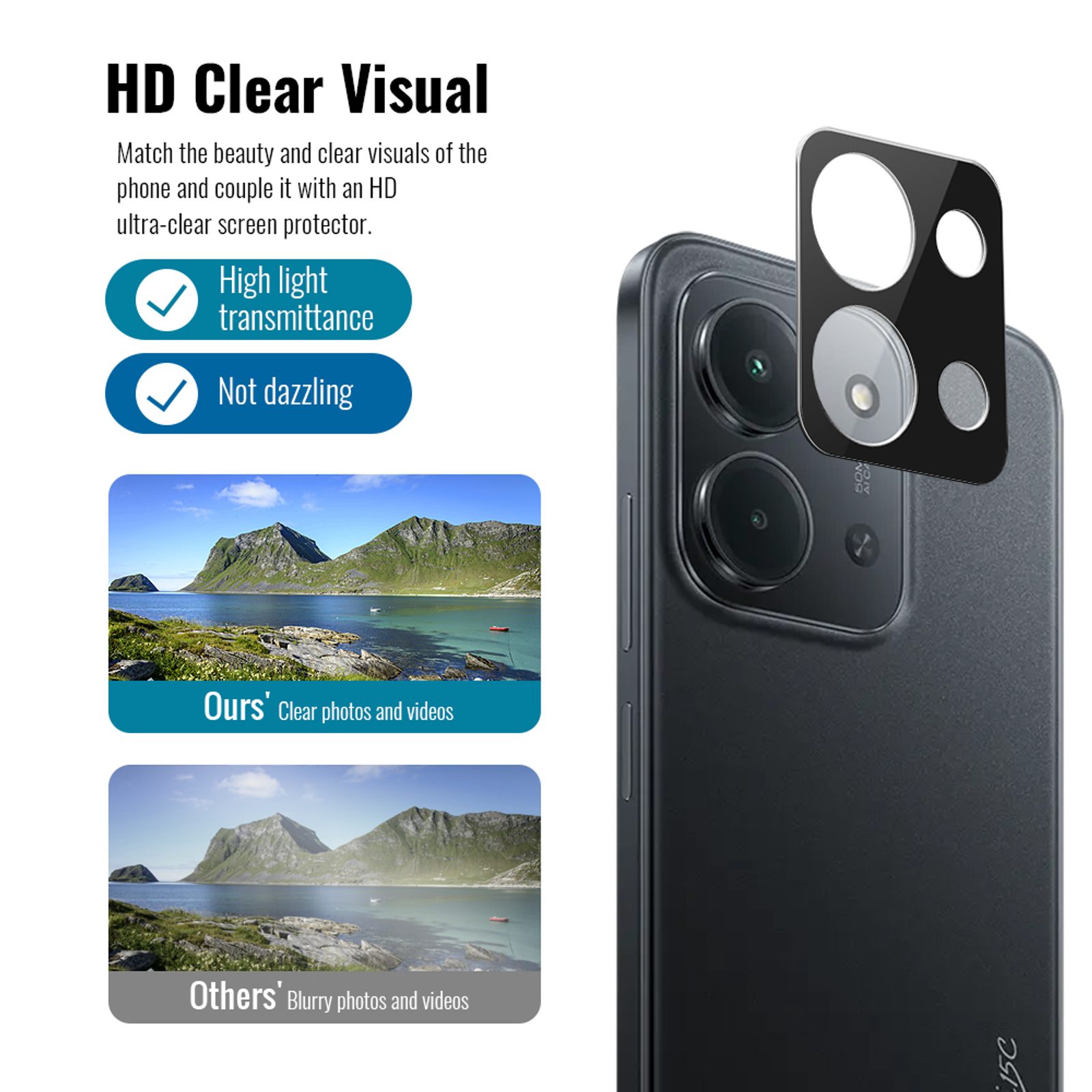 JP 5D Combo pack, Sada 2 5D tvrzených skel a 2 sklíček na fotoaparát ...