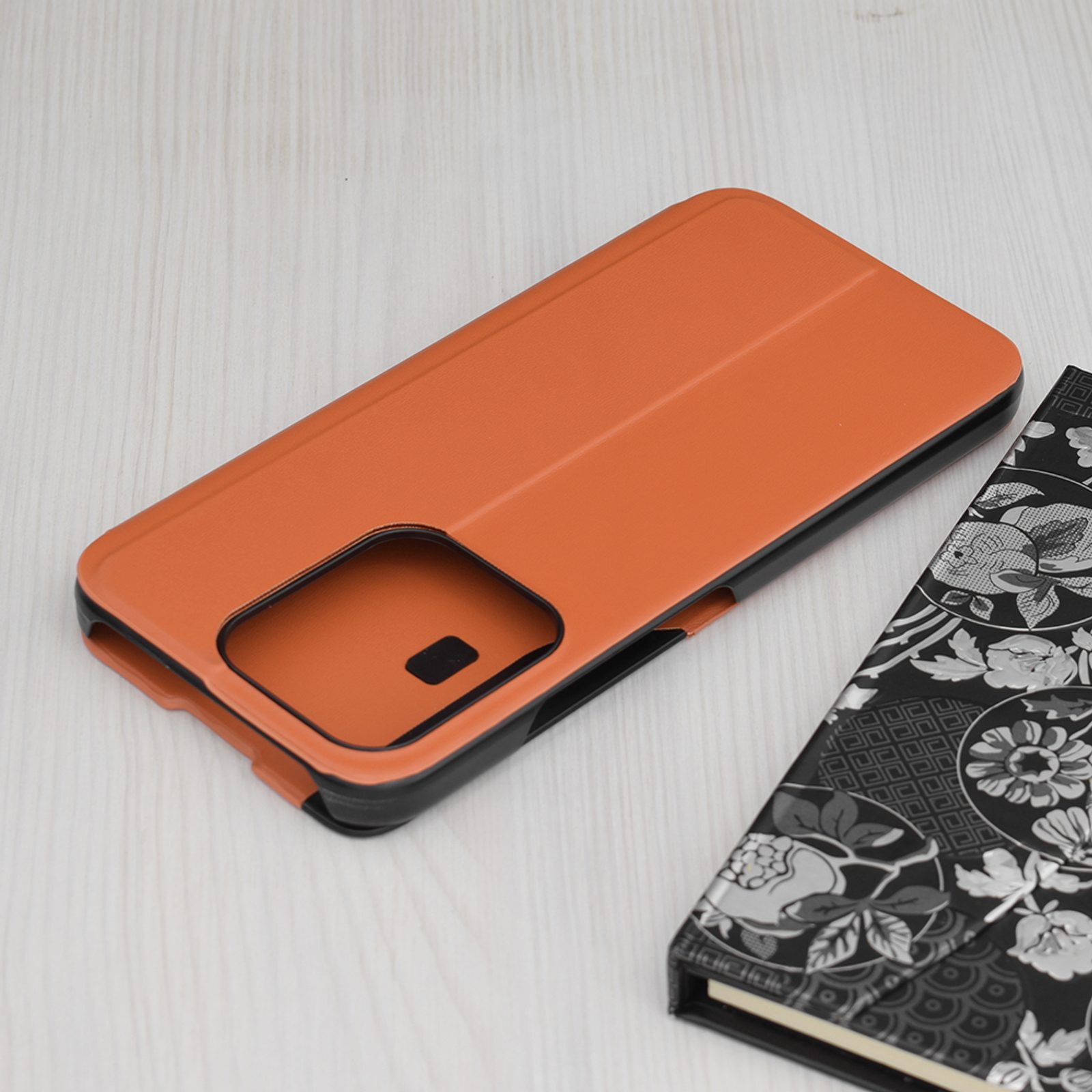 Eco Leather View Case Xiaomi Redmi 15C/Poco C85 πορτοκαλί | Momanio.gr