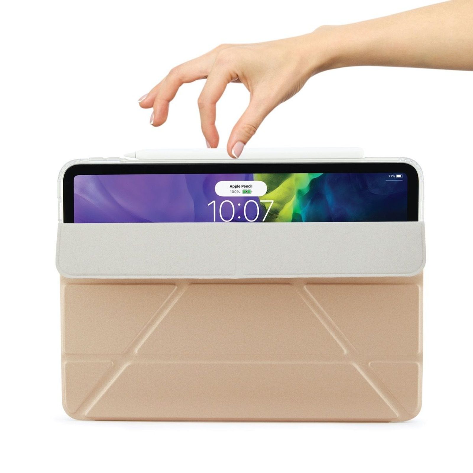 Husă Pipetto Origami iPad Pro 11 Air 4/5 transparentă | Momanio.ro